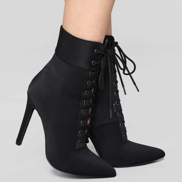 Fashion Nova | Shoes | Fn Black Lace Up Boots | Poshmark